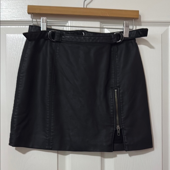 Free People | Skirts | Free People Black Asymmetrical Pencil Mini Skirt ...
